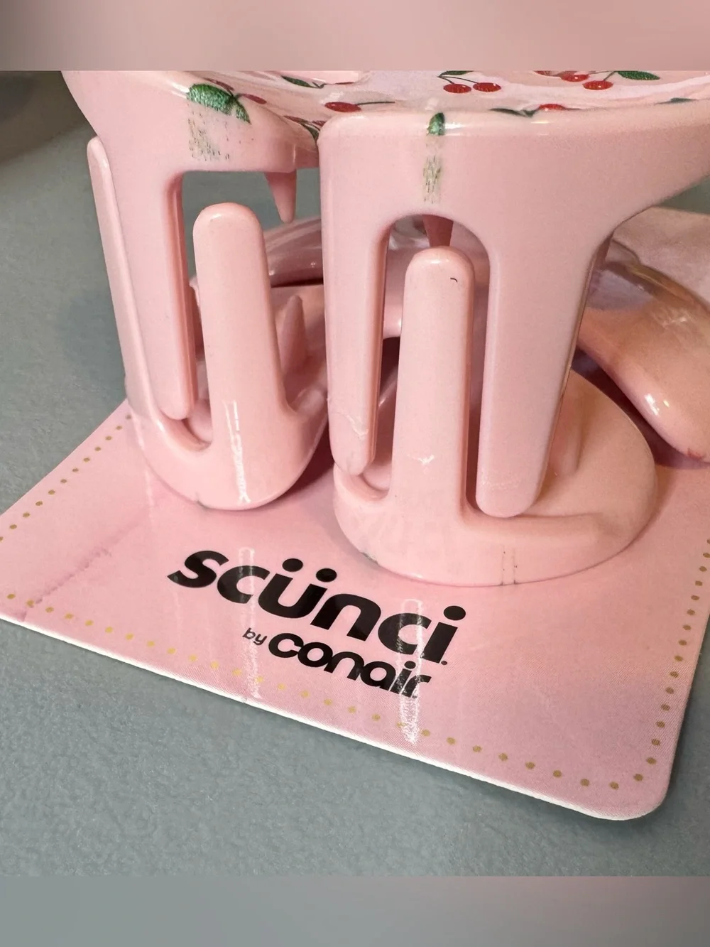 scunci | Accessories | Scunci Flower Shaped Pink Cherry Floral Hair Jaw ...